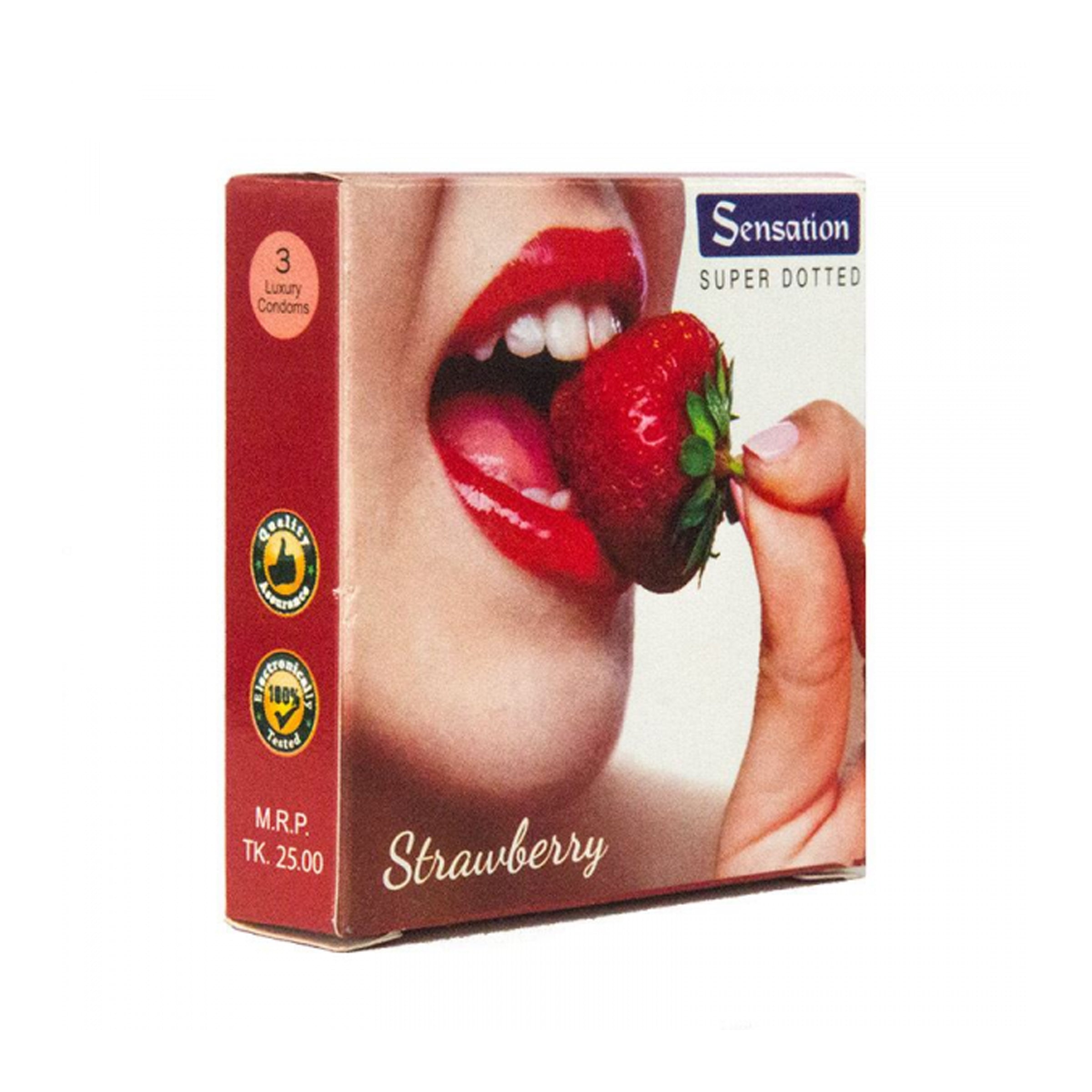 Sensation SD Strawberry Flavored Condom 3 piece – OHSOGO