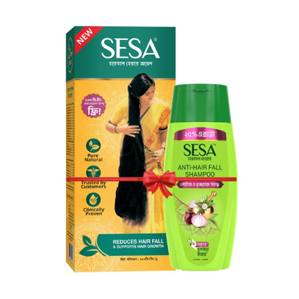 SESA Herbal Hair Oil 200ml and (FREE Onion Anti-Hair Fall Shampoo 100m – OHSOGO