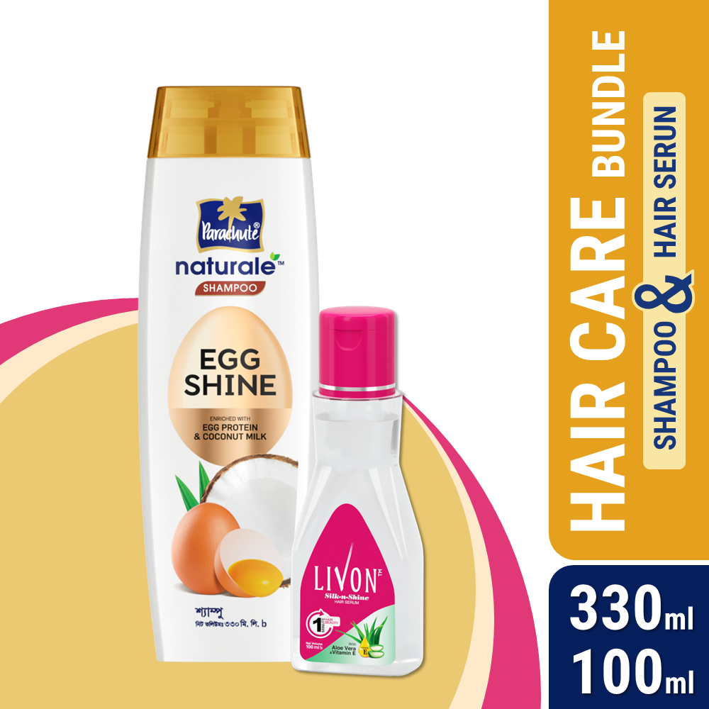 HAIR CARE BUNDLE - Parachute Naturale Shampoo Egg Shine 330ml & Livon ...