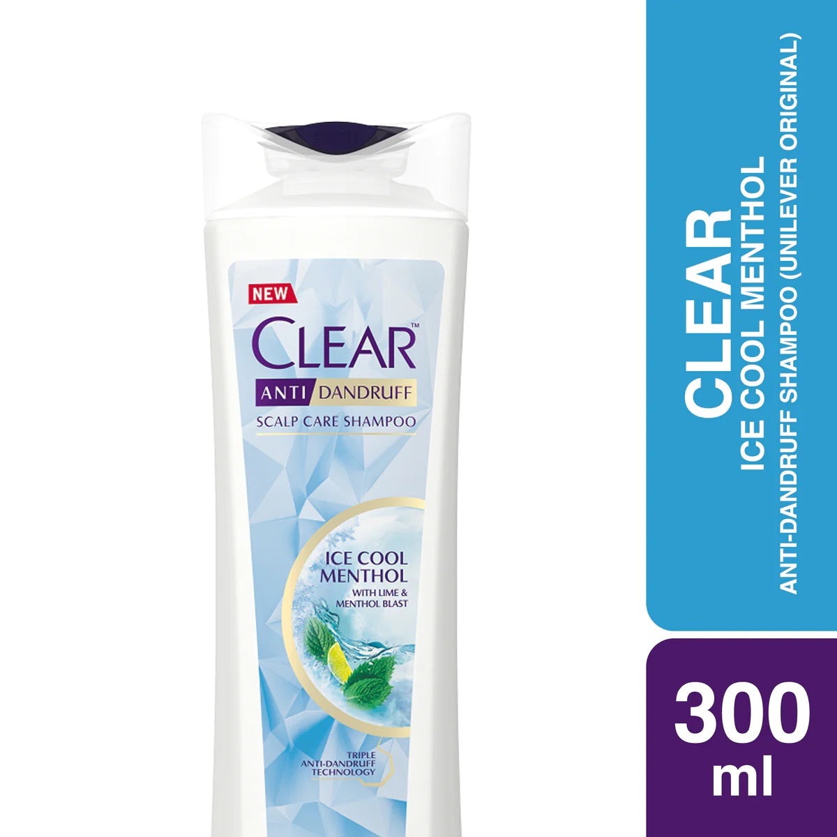 Clear Ice Cool Menthol Anti-Dandruff Shampoo 300ml (Unilever Original ...