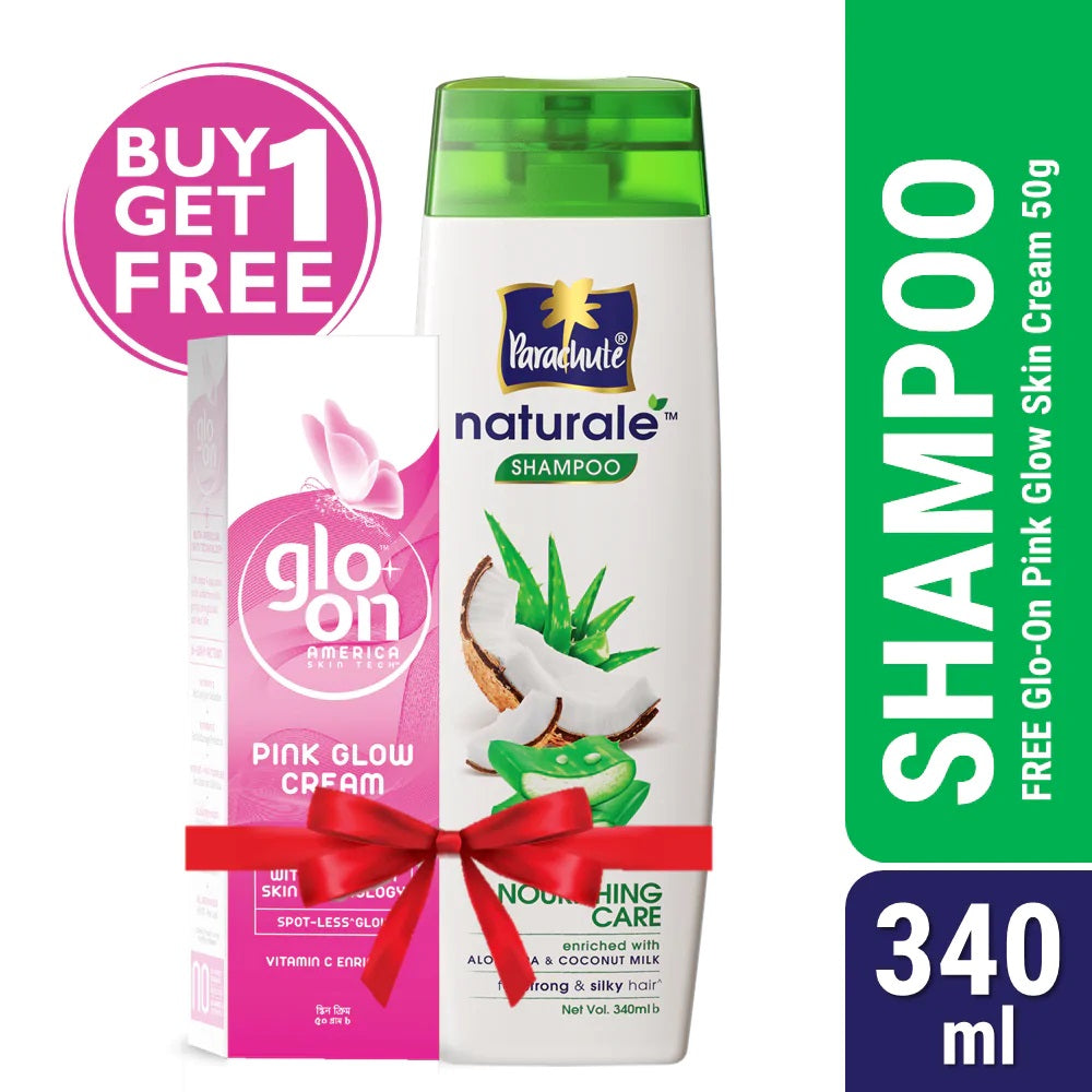 Buy Parachute Naturale Shampoo Nourishing Care 340ml (Glo-On Pink Glow ...