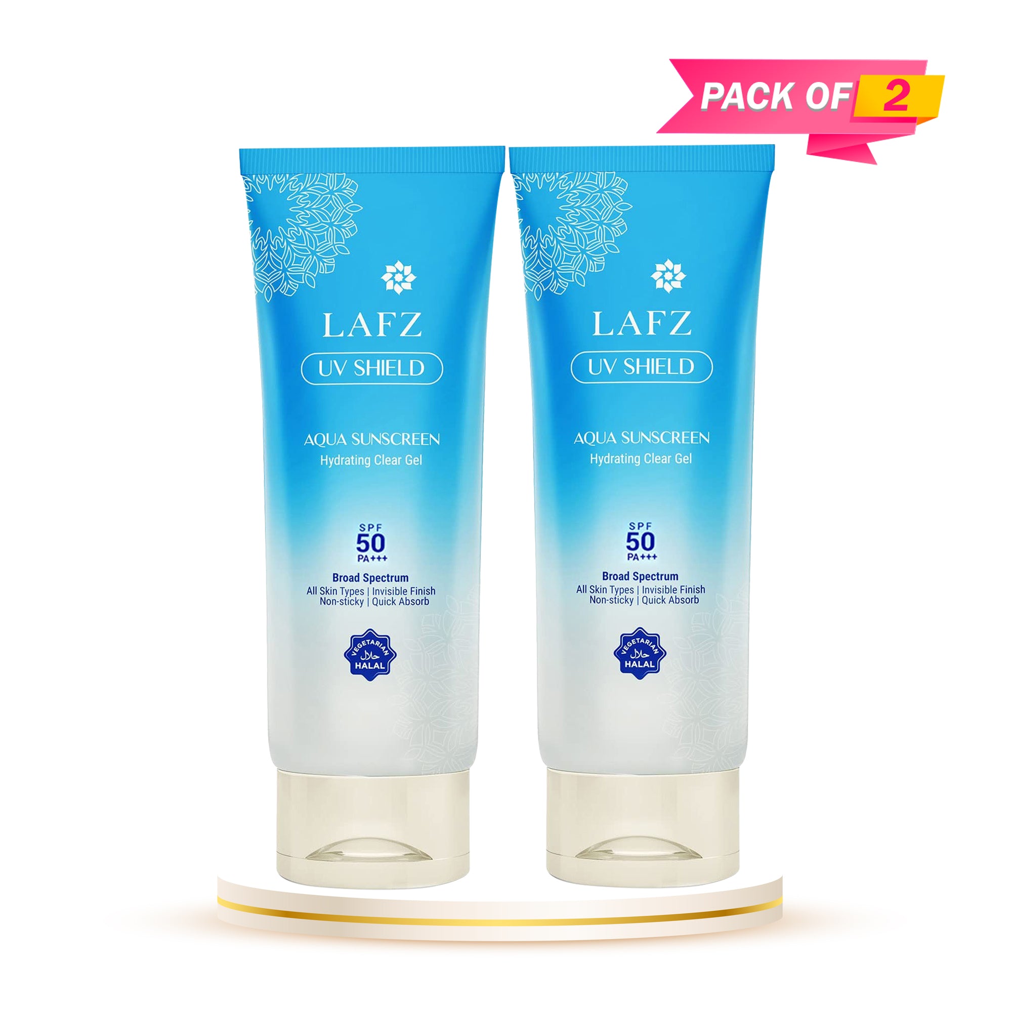 Lafz UV Shield Aqua Sunscreen - 50gm (Pack of 02) – OHSOGO