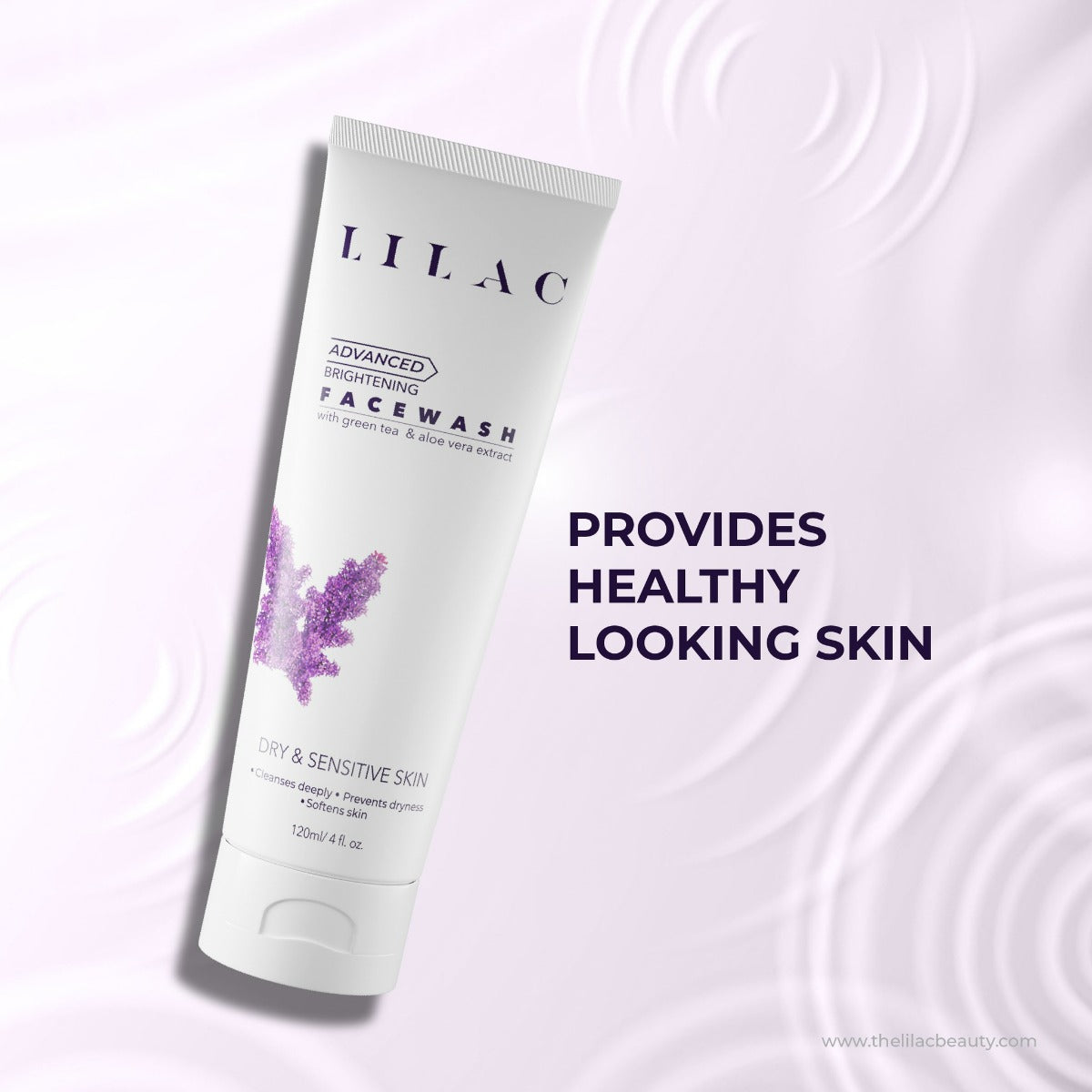 Lilac Advanced Brightening Face Wash for Dry And Sensitive Skin (120ml ...