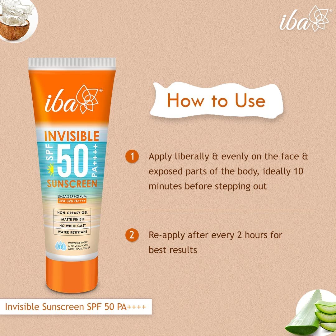 Buy Iba Invisible Sunscreen SPF 50 (80gm) Online at Best Price in ...